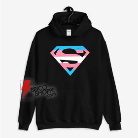 Superman Logo Trans Rights Are Human Rights Hoodie - bricoshoppe.com
